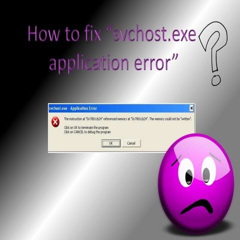 How to fix “svchost.exe application error” | PPTX | Operating Systems ...