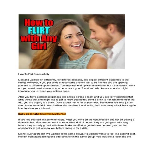 How to Flirt successfully | PDF