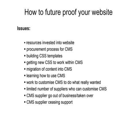 How To Future Proof Your Website | PPT