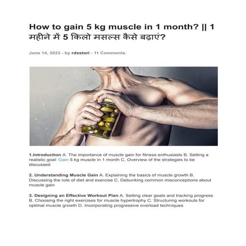 How to gain 5 kg muscle in 1 month.pdf
