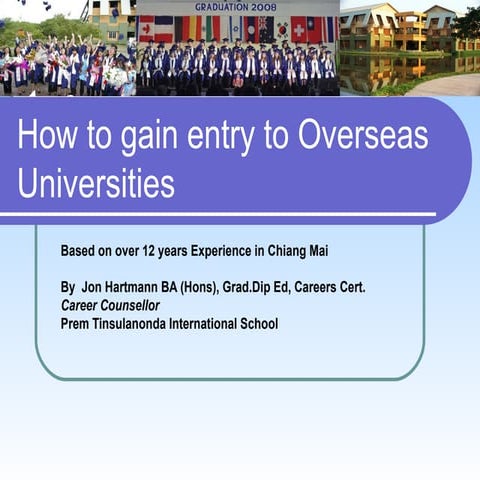 How to gain entry to overseas universities | PPT