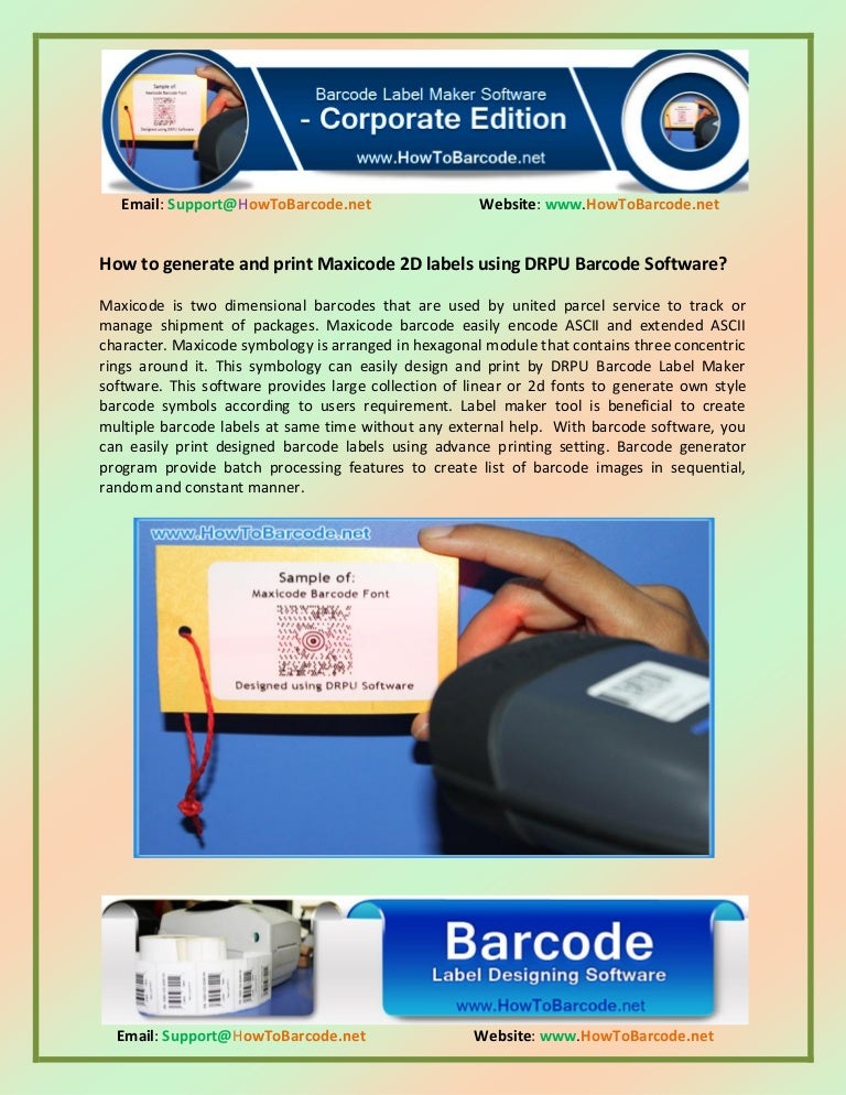 How To Generate And Print Maxicode 2 D Labels Using Drpu Barcode Soft