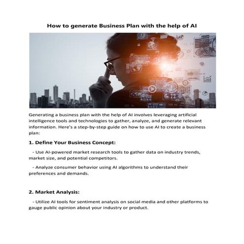 How to Generate Business Plan With the Help of AI | PDF