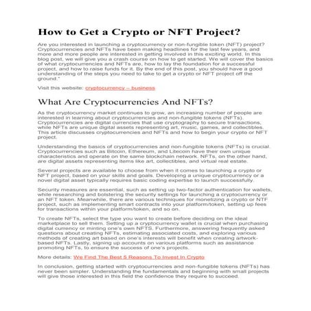 How to Get a Crypto or NFT Project.pdf