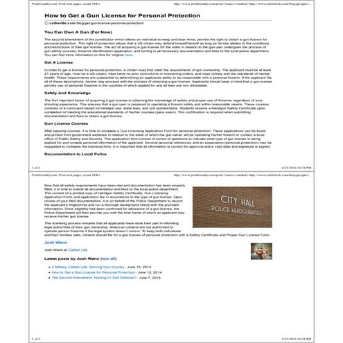 How to get a gun license for personal protection | PDF