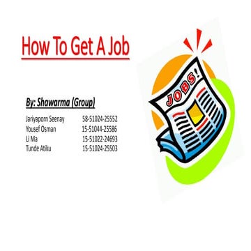 How to get a job | PPT