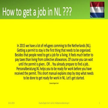 How to get a job in NL | PPTX | Internet for Beginners | Internet