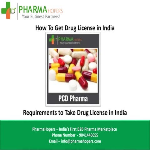 How To Get Drug License in India | PPTX