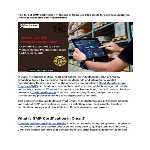 How to Get GMP Certification in Oman.pptx