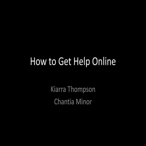 How to Get Help Online | PPT