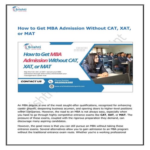 How to Get MBA Admission Without CAT.pdf