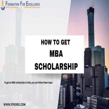 How to get MBA scholarship | PDF