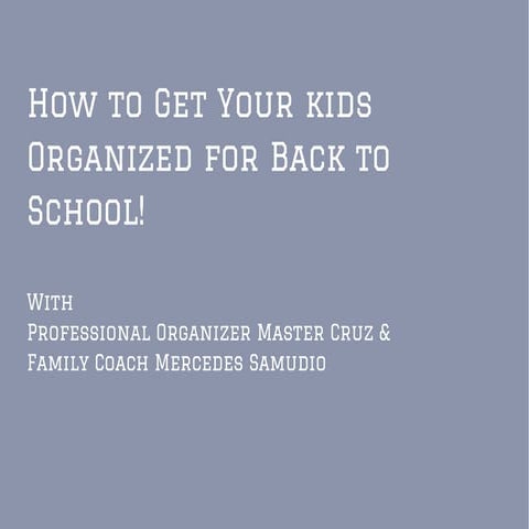 How to get organized for back to school! | PDF