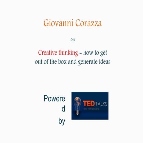 Creative , out of the box thinking | PPTX