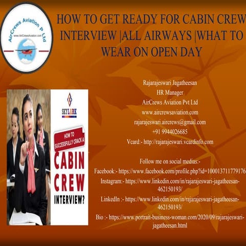 How to get ready for cabin crew interview | PPTX