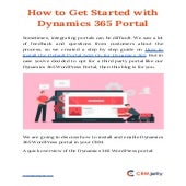 How to Get Started with Dynamics 365 Portal.pdf