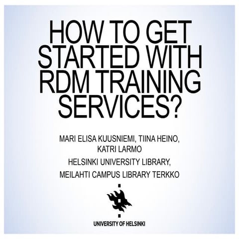 How to get started with rdm training services | PPT