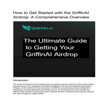 How to Get Started with the GriffinAI Airdrop - A Comprehensive ...