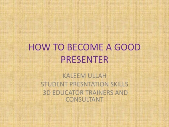 how to prepare a Presentation | PPT