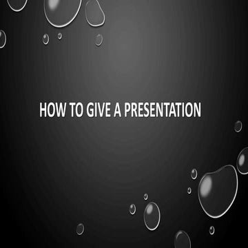 How to give successful oral presentation | PPTX