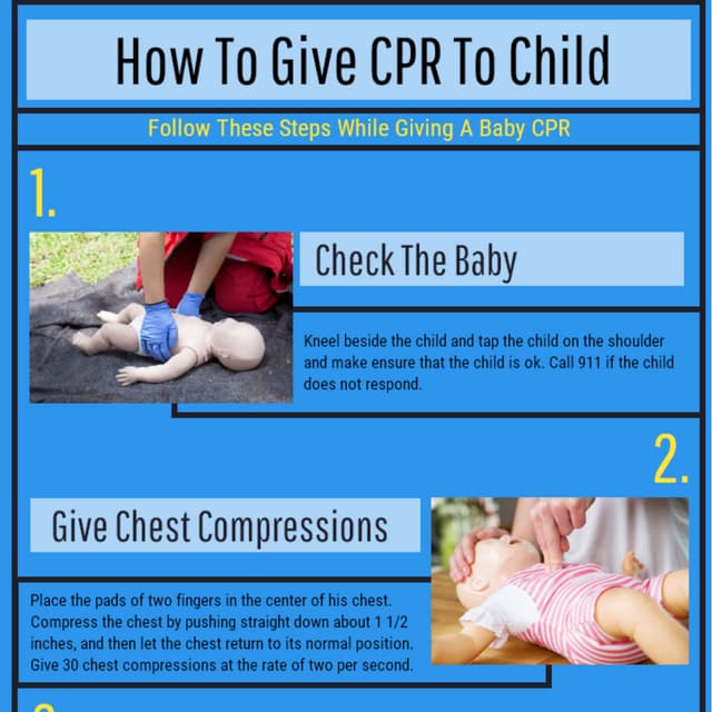 How To Give CPR To Child | PDF
