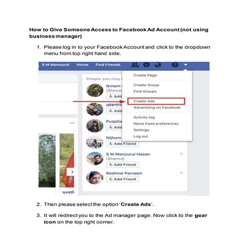 How to Share Someone Access to Facebook Ad Account (not using business manager) | DOCX