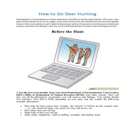 How to go deer hunting | DOCX