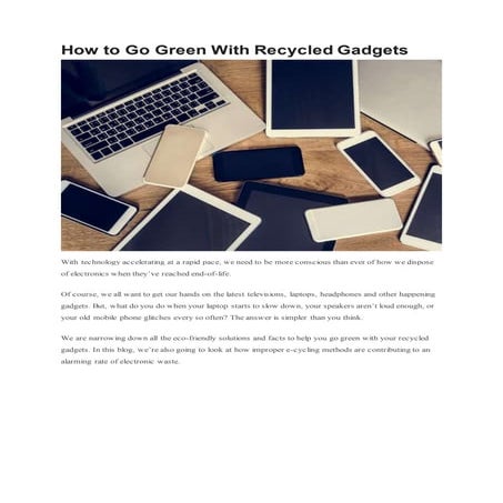 How to go green with recycled gadgets | DOCX
