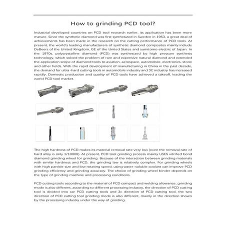 How to grinding pcd tool | PDF