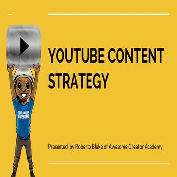 Grow on YouTube in 2018: YouTube Content Strategy | PodFest Keynote | PPT