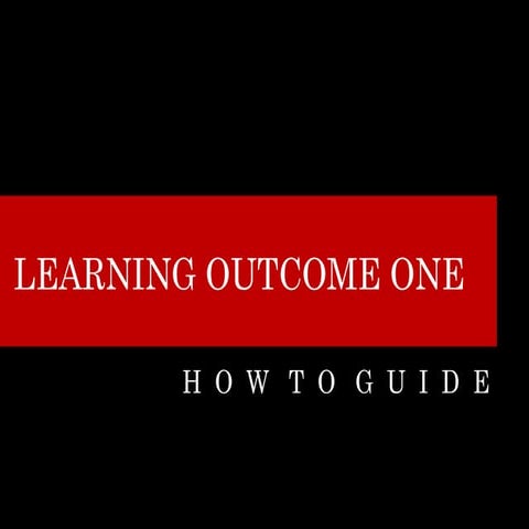 Learning Outcome One | PPT