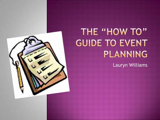 EVENT MANAGEMENT PLAN CHECKLIST AND GUIDE | PDF