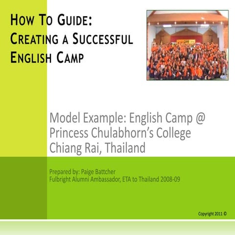 How To: Create a Succesful English Camp | PPTX