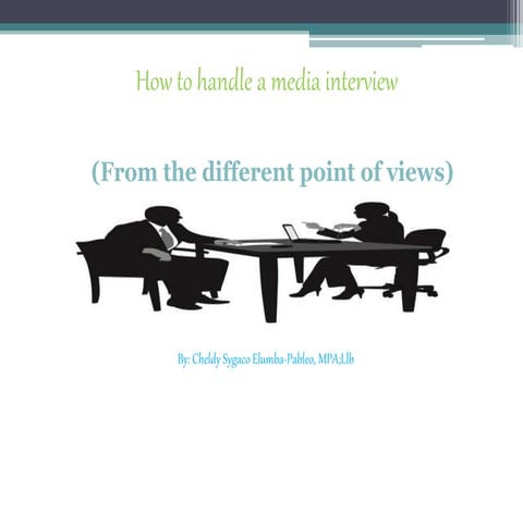 How to handle a media interview | PPTX