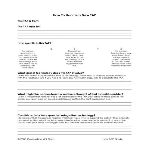 How To Handle A New Tap | PDF | Education