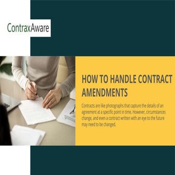 How to handle contract amendments | PPTX