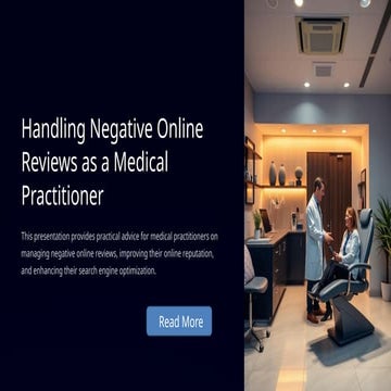 How To Handle Online Negative Reviews As A Medical Practitioner.pptx