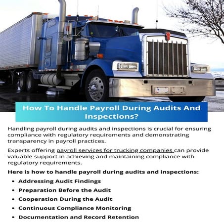 How To Handle Payroll During Audits And Inspections? | PDF