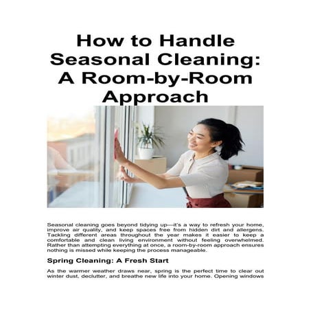 How to Handle Seasonal Cleaning: A Room-by-Room Approach | PDF