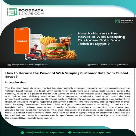 Web Scraping Customers Data from Talabat Egypt | PDF
