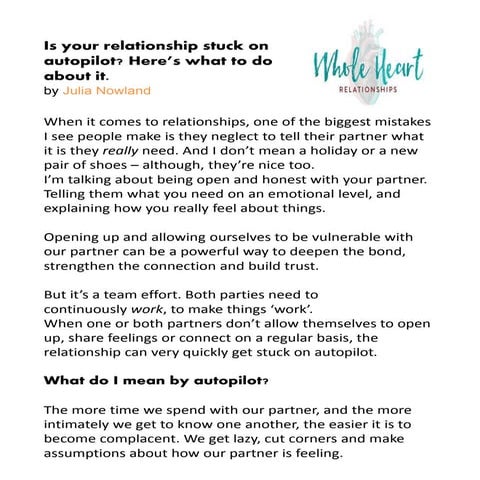 The secret to a happy relationship | PDF