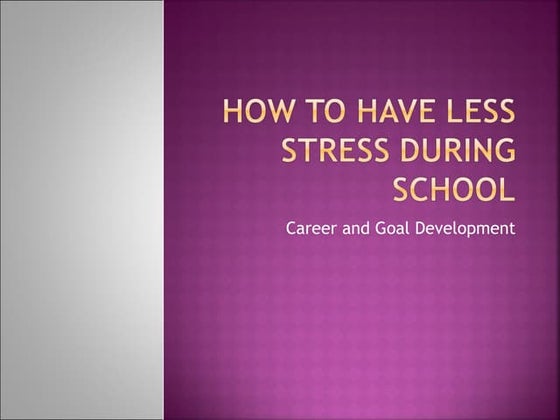 Stress In School | PPT