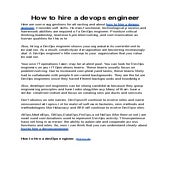 How to hire a devops engineer | PDF