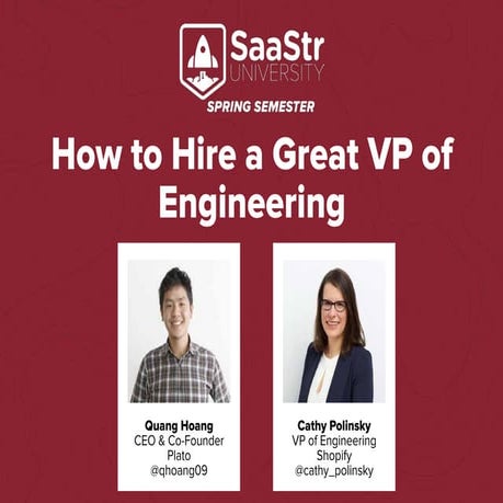 How to hire a great vp of engineering with plato | PDF