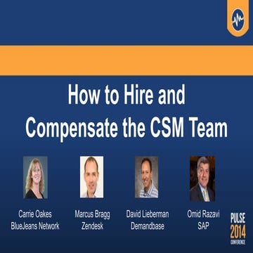How to Hire and Compensate Your Customer Success Management Team | PPTX