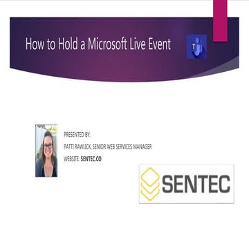 How to Run a Microsoft Teams Live Event | PPTX