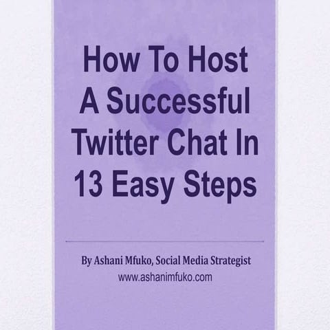 Twitter chat planning checklist | PDF