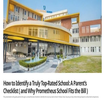 How to Identify a Truly Top-Rated School A Parent’s Checklist (and Why ...