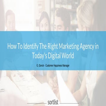 How to identify the right marketing agency in today's digital world | PPT