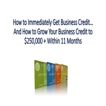 How to Immediately Get Business Credit and How to Grow Your Business ...